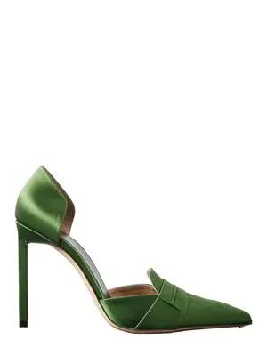 TOM FORD Eva D'orsay Satin Pumps - Green