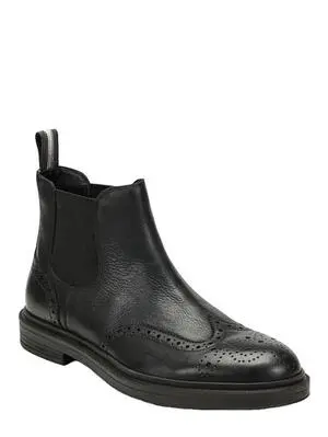 KENNETH COLE Frank Wingtip Chelsea Boot - Black/charcoal/silver