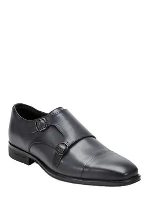 KENNETH COLE Charles Double Monk Strap Shoe - Charcoal
