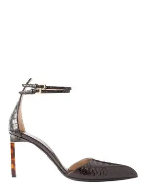 TOM FORD Snake-Effect Leather Pumps