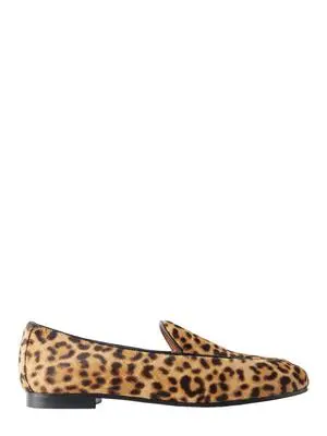 AQUAZZURA Leopard-print Calf Hair Loafers - Animal Print