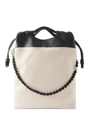 Loewe Flamenco Two-tone Leather Tote - Cream