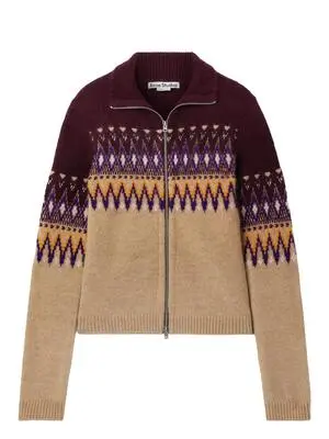 Acne Studios Fair Isle Knitted Cardigan - Multi