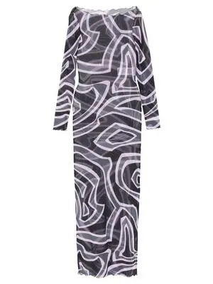 Emilio Pucci Printed Maxi Dress - Black