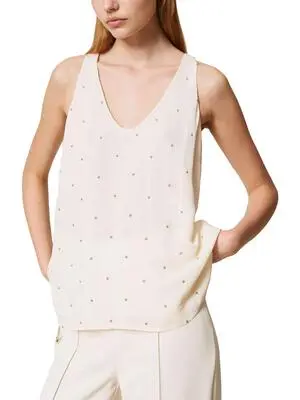 TWINSET Sleeveless Top - Yellow Cream