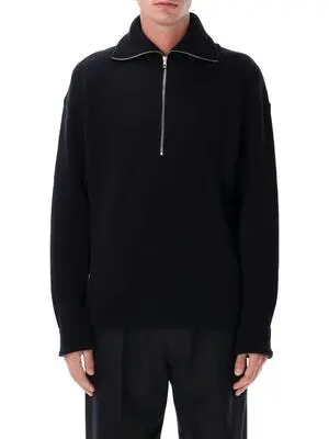 LEMAIRE Zip-up Sweater - Black