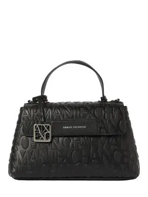 Armani Exchange Embossed Handbag - Black
