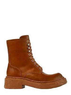 Camper Combat Boot - Brown