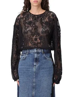 Pinko Lace Long Sleeve Top - Black