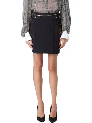 Elisabetta Franchi Plain Mini Skirt - Black