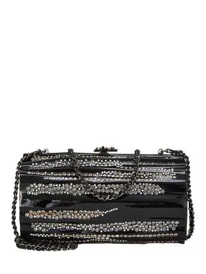 Chanel Acrylic Crystal Embellished Minaudière - Black