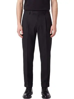 PT TORINO Pleated Slim Fit Trousers - Dark
