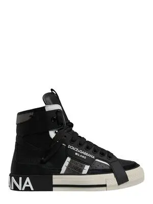 Dolce & Gabbana Custom 2.zero High-top Sneakers - Black
