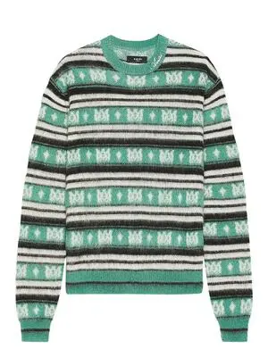 Amiri Striped Knit Sweater - Green