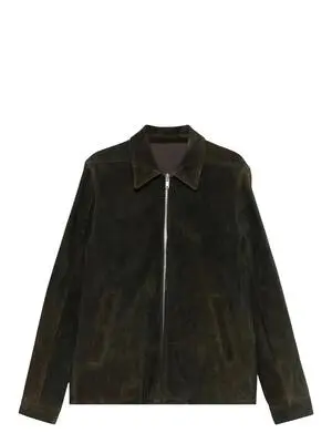 Rick Owens Suede Brad Jacket - Blue