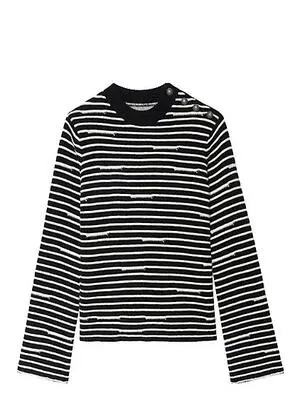 Zadig&Voltaire Striped Knitted Wool And Cashmere Jumper - Black