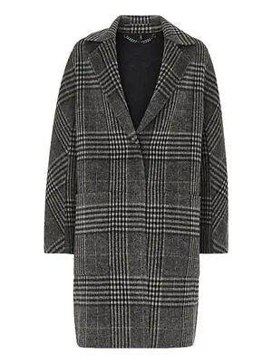 Whistles Wool-blend Checked Coat - Multi-coloured