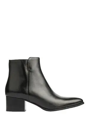 LK BENNETT Cicilia Leather Ankle Boots - Bla-black