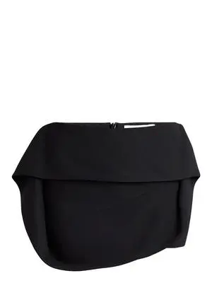 FERRAGAMO Wool Faille Micro Skirt - Nero
