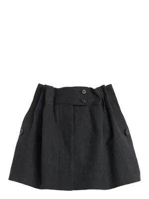 Prada Herringbone Cotton Mini Skirt - Grey