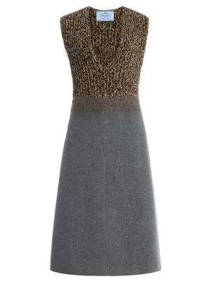 PRADA Prada Knit And Wool Midi Dress