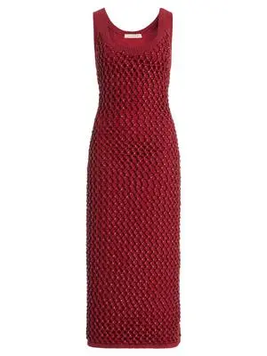 DIOTIMA Crystal-embellished Knit Midi Dress - Red