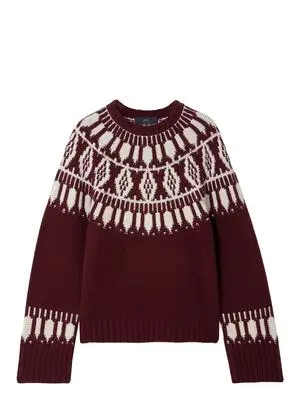 Arch4 Fair Isle Cashmere Sweater - Burgundy