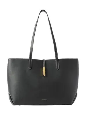 DEMELLIER Textured-leather Tote - Black