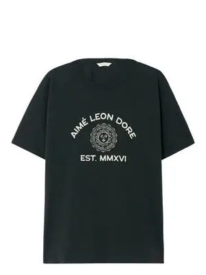 Aimé Leon Dore Printed Cotton-jersey T-shirt - Black