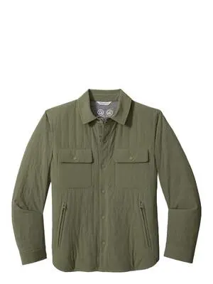 Tommy Bahama Layton Water Repellent Quilted Shirt Jacket - Beetle Green