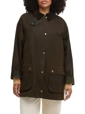 Barbour Acorn Water Repellent Waxed Cotton Jacket - Olive