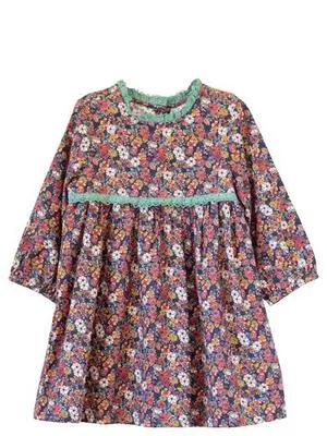 BEET WORLD Priya Lace Trimmed Dress - Garden Confetti