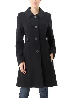 KIMI + KAI Elise Wool-blend Walking Coat - Black