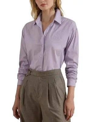 Ralph Lauren Relaxed Fit Cotton Button-up Shirt - Lavender