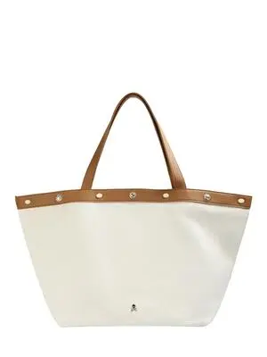 SCALPERS Tote Bag With Studded Logo - Natural
