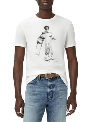 John Varvatos Aretha Franklin Graphic T-shirt - Salt