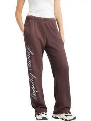THE MAYFAIR GROUP Empathy Always Waffle Knit Pants - Brown