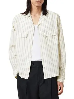 ALLSAINTS Stanley Stripe Button-up Shirt - Soap White