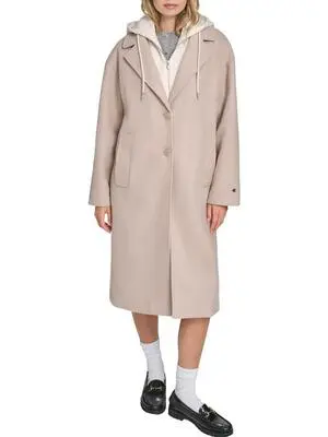 Champion Topcoat With Removable Hooded Bib - Tan