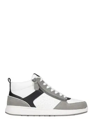 BILLY FOOTWEAR Comfort Double Zip High Top Sneakers - White/grey/black