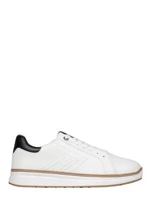 BILLY FOOTWEAR Pebbled Leather Side-zip Sneakers - White Leather