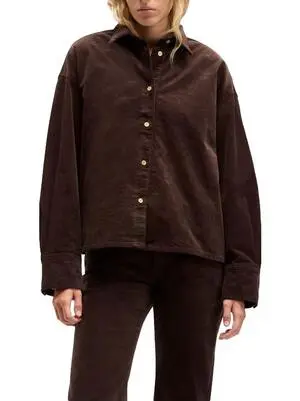 7 For All Mankind Nina Corduroy Shirt - Corduroy Coffee
