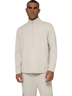 Alo Yoga Double Take Long Sleeve 1/4 Zip Top - Bone