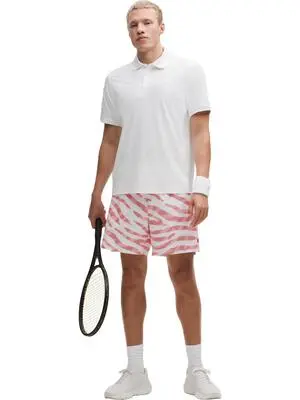 Lululemon Ventilated Tennis Short - Animal Mesh Lulu Red