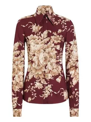Dolce & Gabbana Rose- Charmeuse Shirt - Print