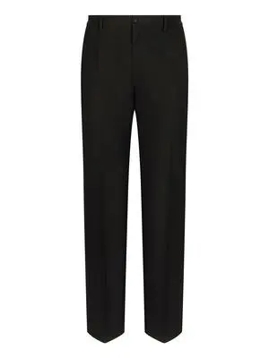 Dolce & Gabbana Straight-leg Wool Trousers - Black