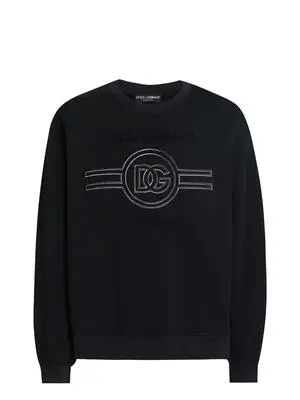 Dolce & Gabbana Sweatshirt With Embroidery - Blue