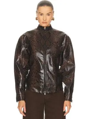 Stella McCartney Alter Snake Jacket - Espresso