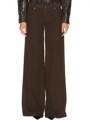 Stella McCartney Mid Rise Wide Leg - Brown Wash