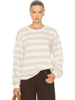 Posse Hugo Cotton Sweater - Beige Ivory Stripe